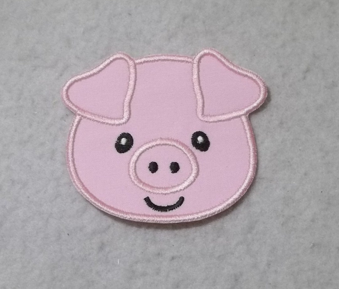 Pig Face - MADE to ORDER - Choose COLOR and Size - Fabric Iron on ...