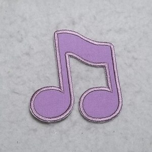 Music Note 2 - MADE to ORDER - Choose SIZE and Color - Fabric Iron on ...