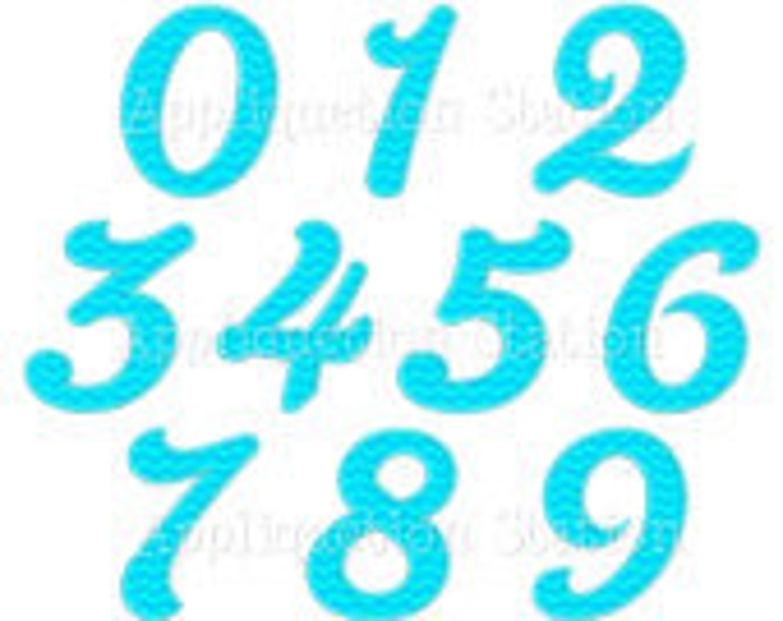 Script Font 5 Inch Number single MADE to ORDER Choose COLOR | Etsy