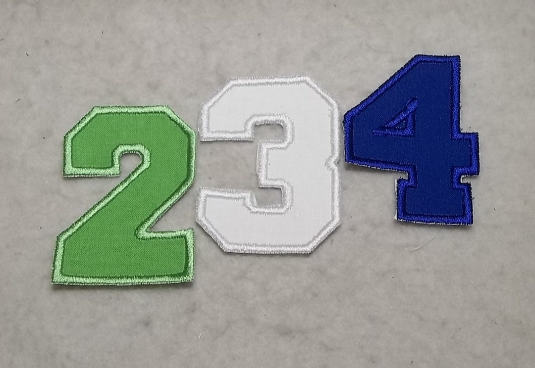 Varsity Font 2 Inch Number (single) - MADE to ORDER - Choose COLOR and ...