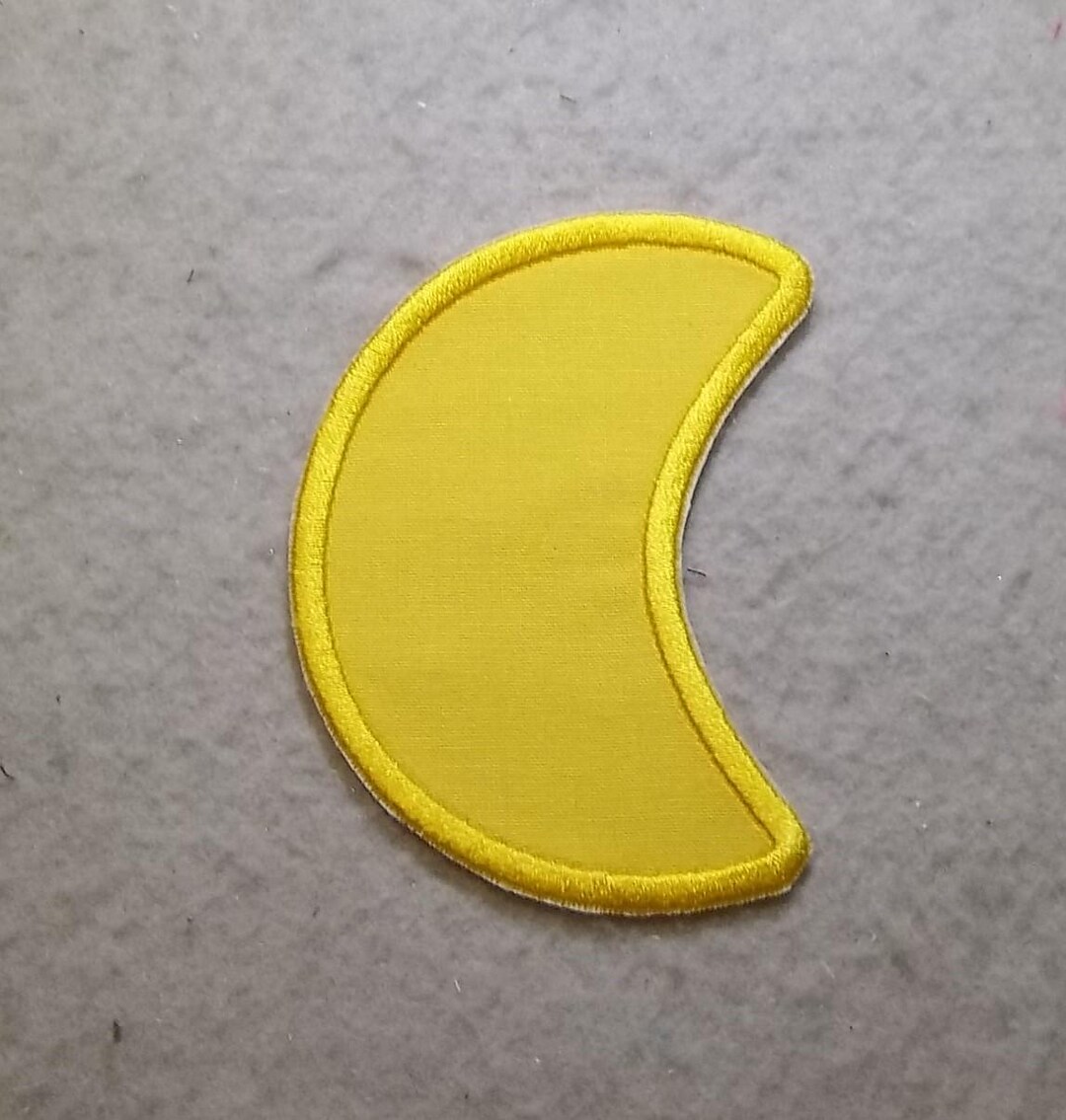 Crescent Moon - MADE to ORDER - Choose COLOR and Size - Fabric Iron on ...