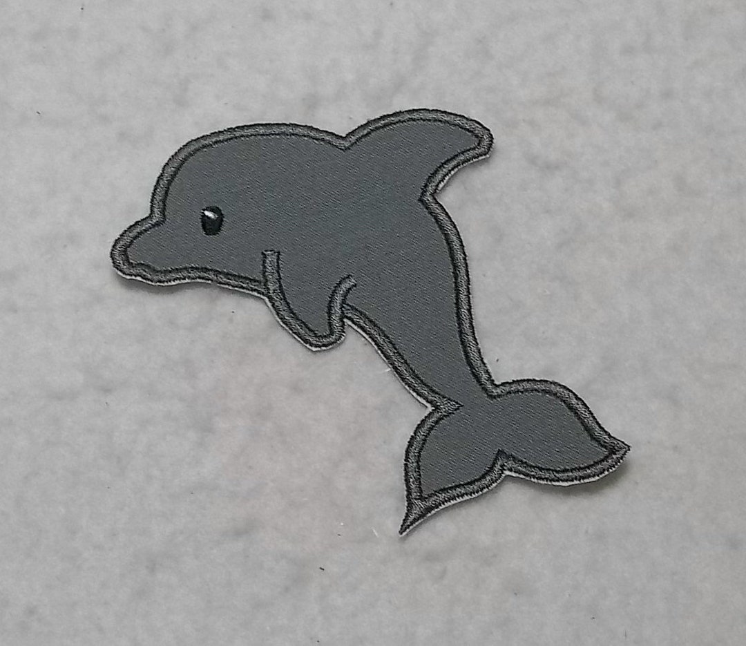 Dolphin - MADE to ORDER - Choose COLOR and Size - Fabric Iron on ...