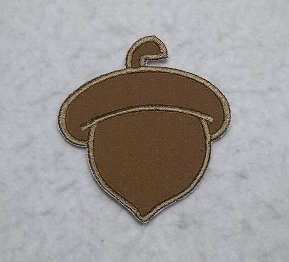 Sewing Craft Supplies & Tools Acorn fabric Iron on Applique Patch 9627 ...
