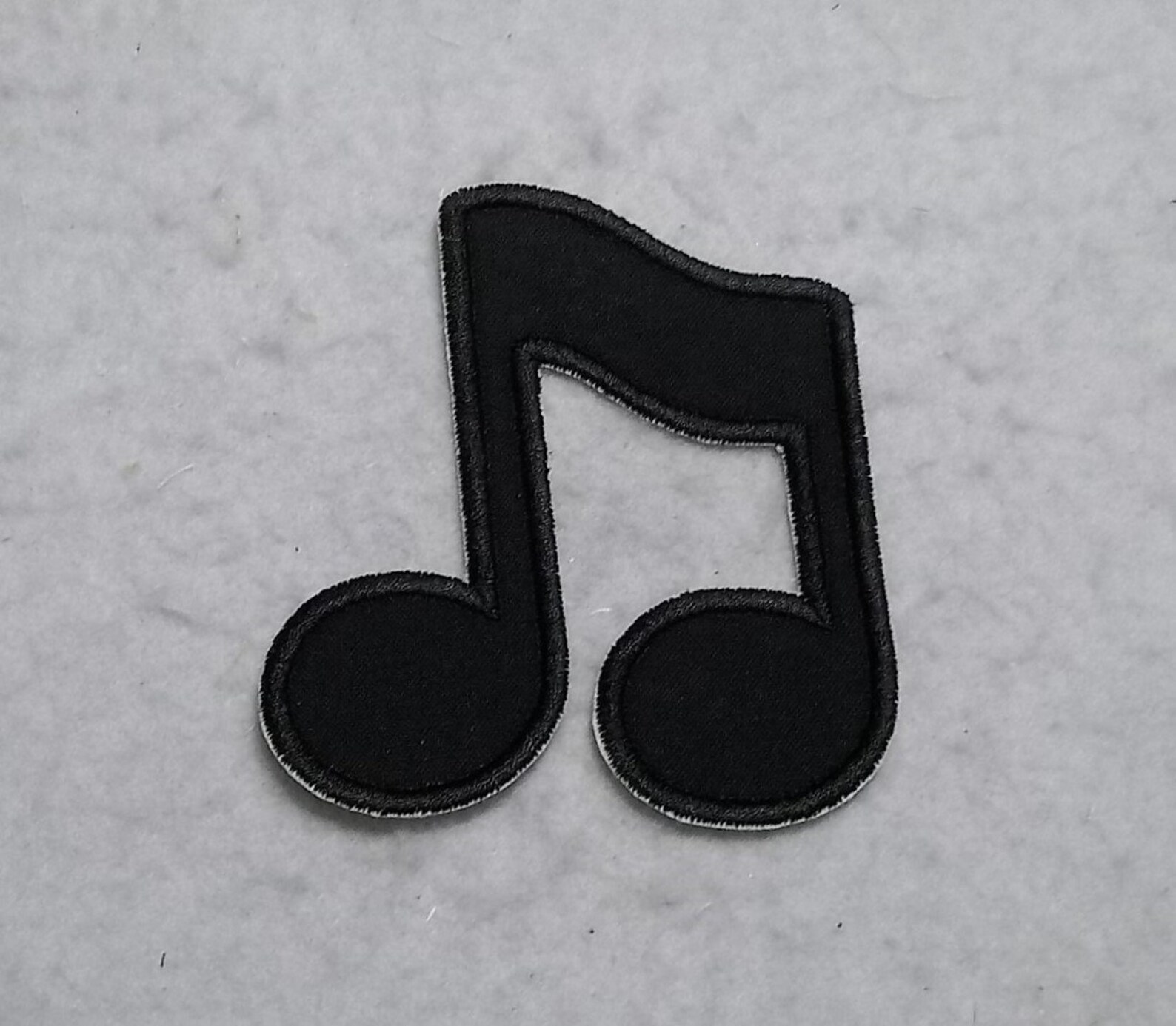 Music Note 2 MADE to ORDER Choose SIZE and Color Fabric Iron on ...