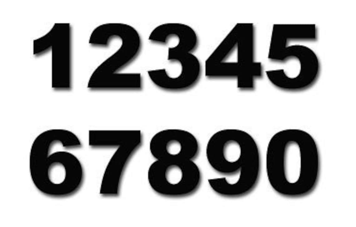 Ariel Bold Font 5 inch Number single MADE to ORDER Choose | Etsy