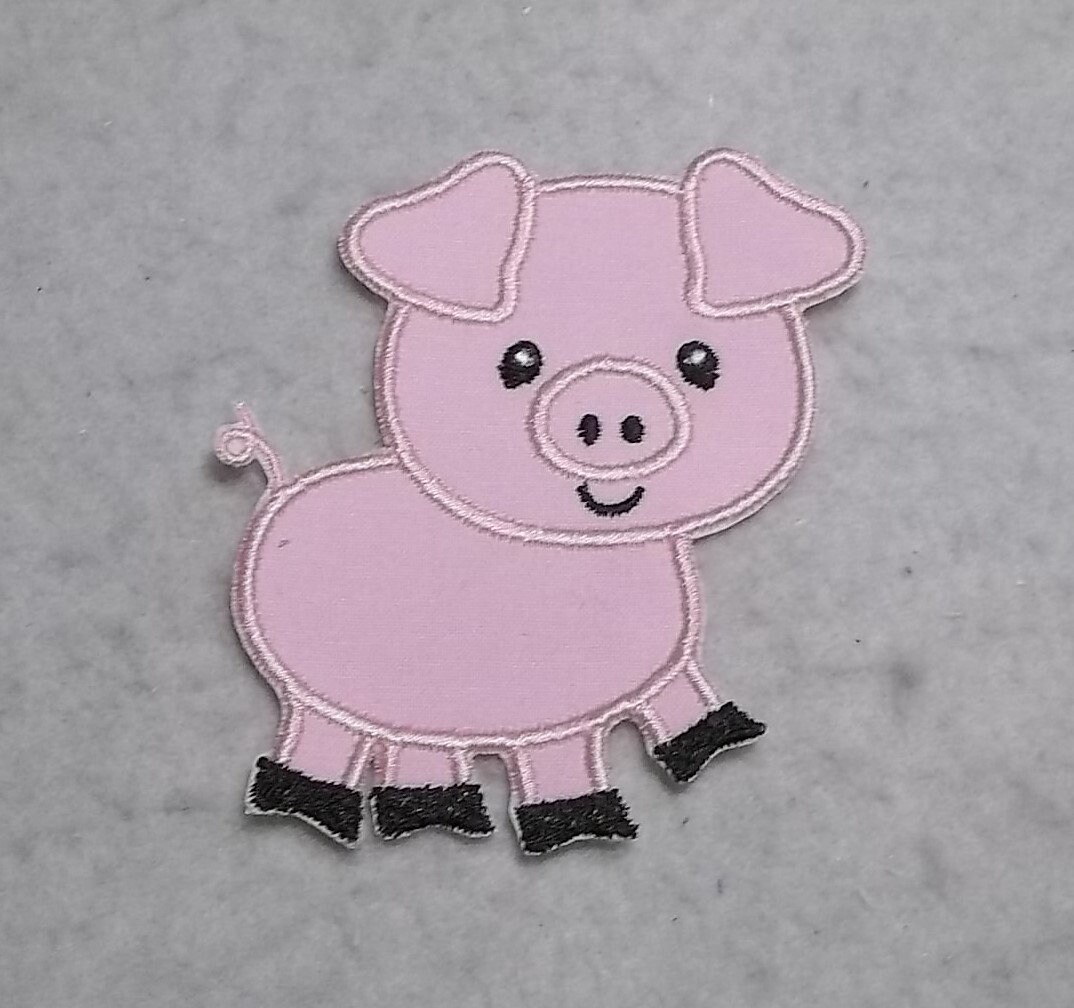 Pig MADE to ORDER Choose COLOR and Size Fabric Iron on - Etsy Ireland