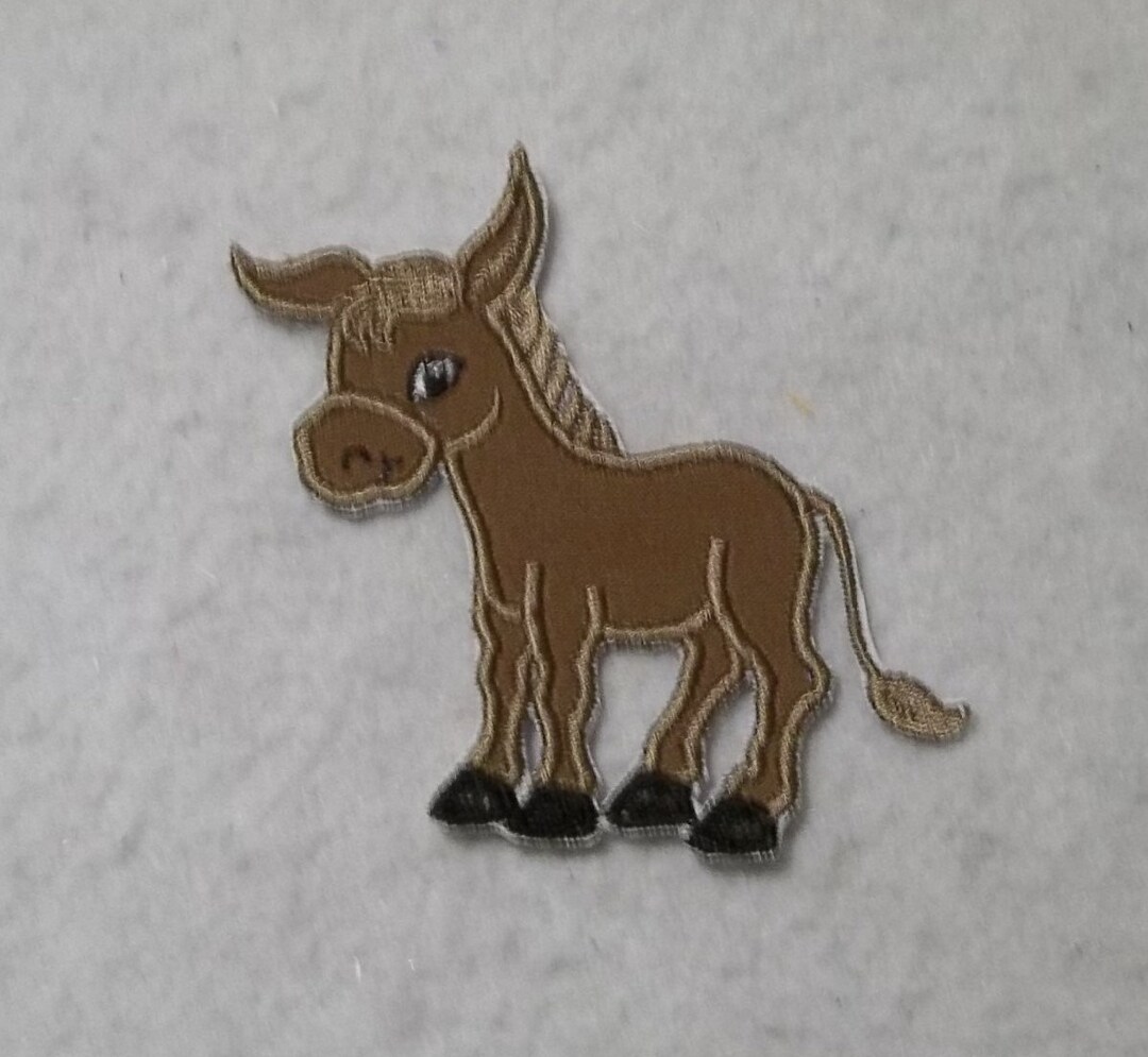 Donkey - MADE to ORDER - Choose COLOR and Size - Fabric Iron on ...