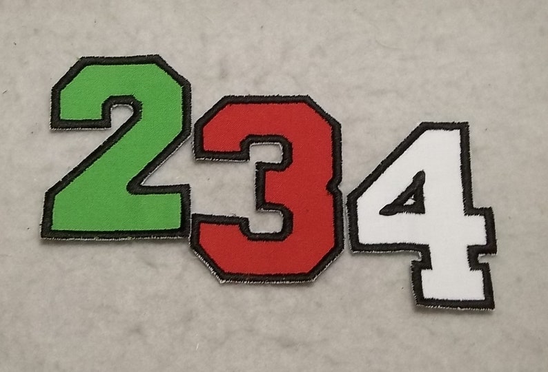 Varsity Collegiate Font 2 Inch Number With Black Thread - Etsy