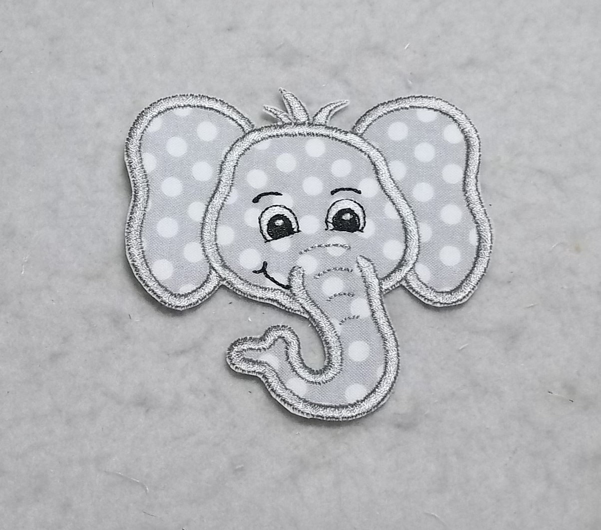 Elephant Face - MADE to ORDER - Choose COLOR and Size - Fabric Iron on ...