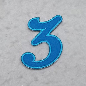 Script Font 3 Inch Number (single) - MADE to ORDER - Choose COLOR and ...