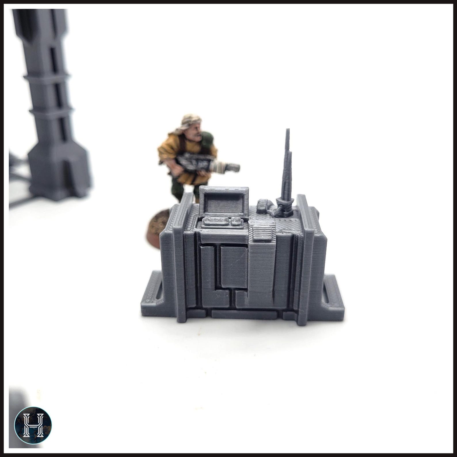 Futuristic Outpost With Radio Antenna | 28mm 32mm Sci-fi Terrain for ...