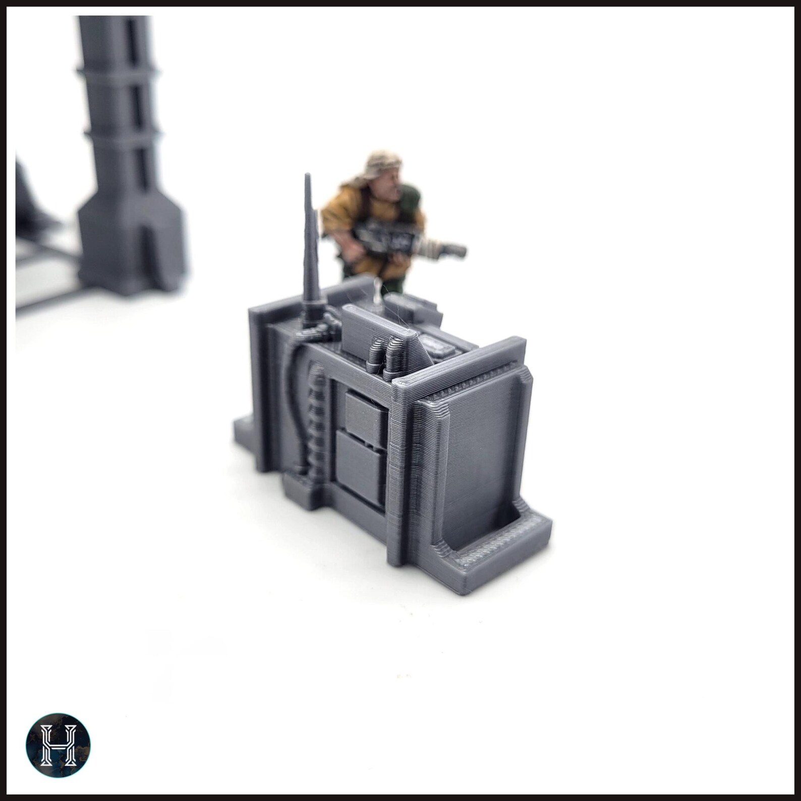 Futuristic Outpost With Radio Antenna | 28mm 32mm Sci-fi Terrain for ...