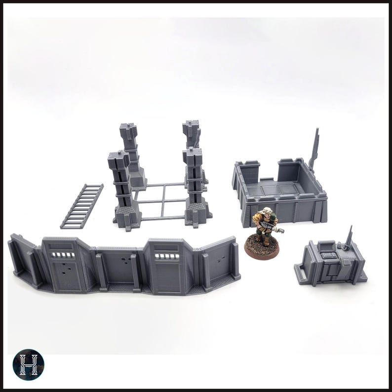Futuristic Outpost With Radio Antenna | 28mm 32mm Sci-fi Terrain for ...
