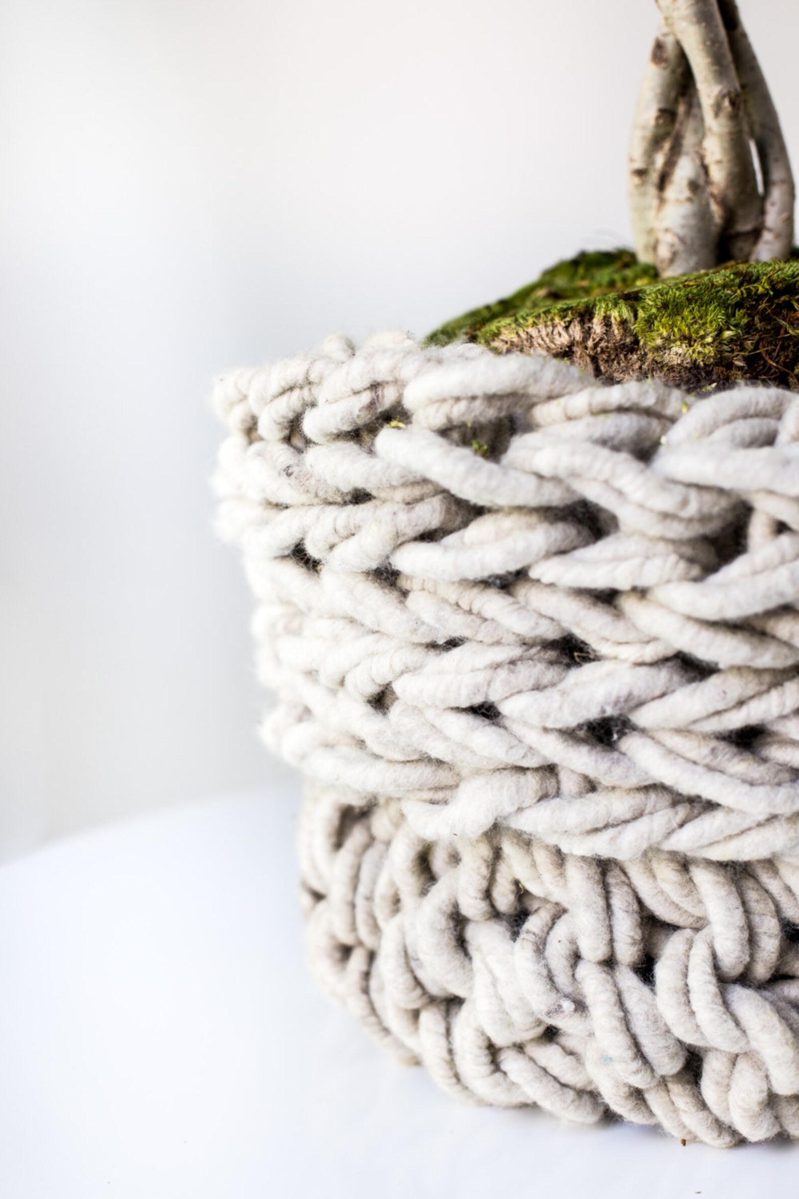 Chunky Knit Basket Pattern Large and Small (arm Knitting) - Etsy