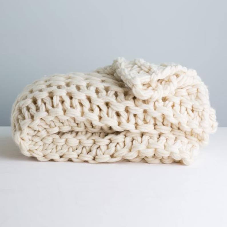 Big Garter Stitch Arm Knit Throw Pattern - Etsy