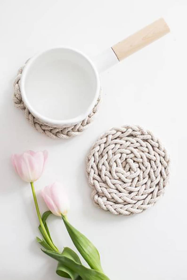 Finger Knit Trivet Kit - Etsy