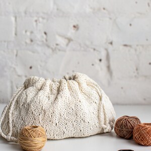 Trellis Drawstring Bag Knit Kit | Etsy