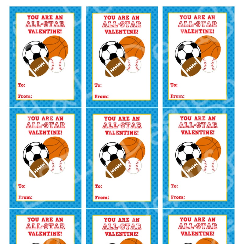 Sports Valentine - Etsy