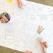 Art Party Coloring Table Runner, Art Birthday Coloring Page, Giant ...