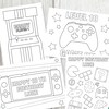 Editable Video Game Coloring Party Favors, Video Game Birthday Party ...