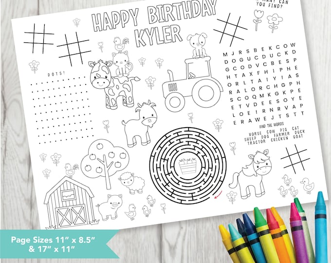 Farm Animal Matching Game Preschool Activities Printable Farm Matching ...