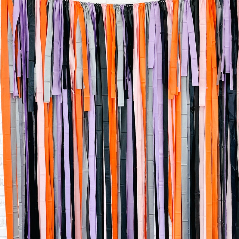 Halloween Fringe Backdrop, Streamer Backdrop, Bright Backdrop ...