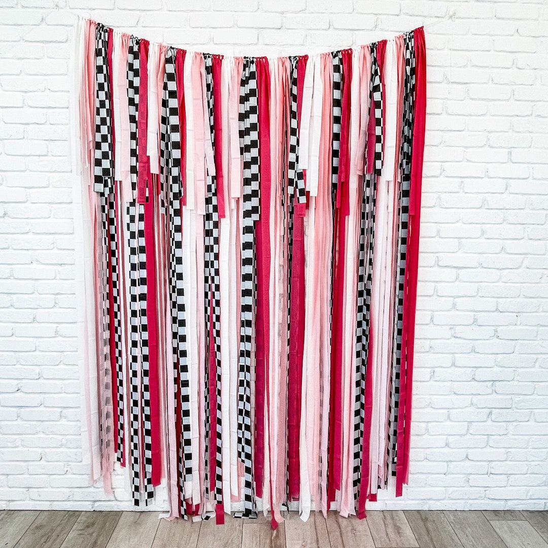 Happy Girl Fringe Backdrop, Streamer Backdrop, Bright Backdrop ...