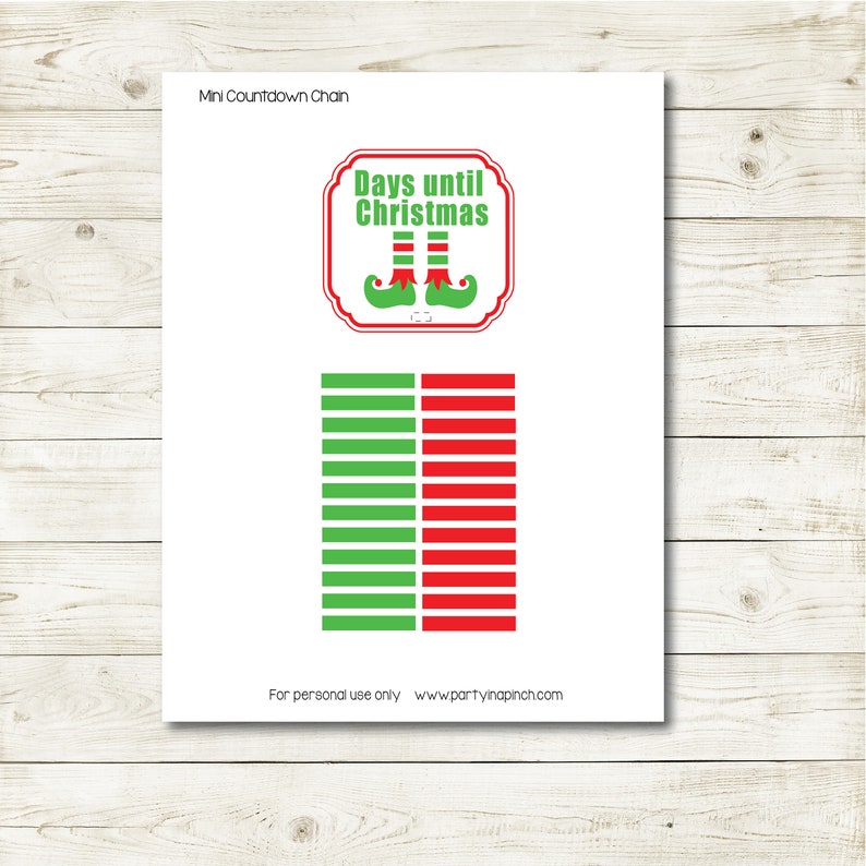 Christmas Elf Mini Countdown Kit Elf Prop Instant Download - Etsy
