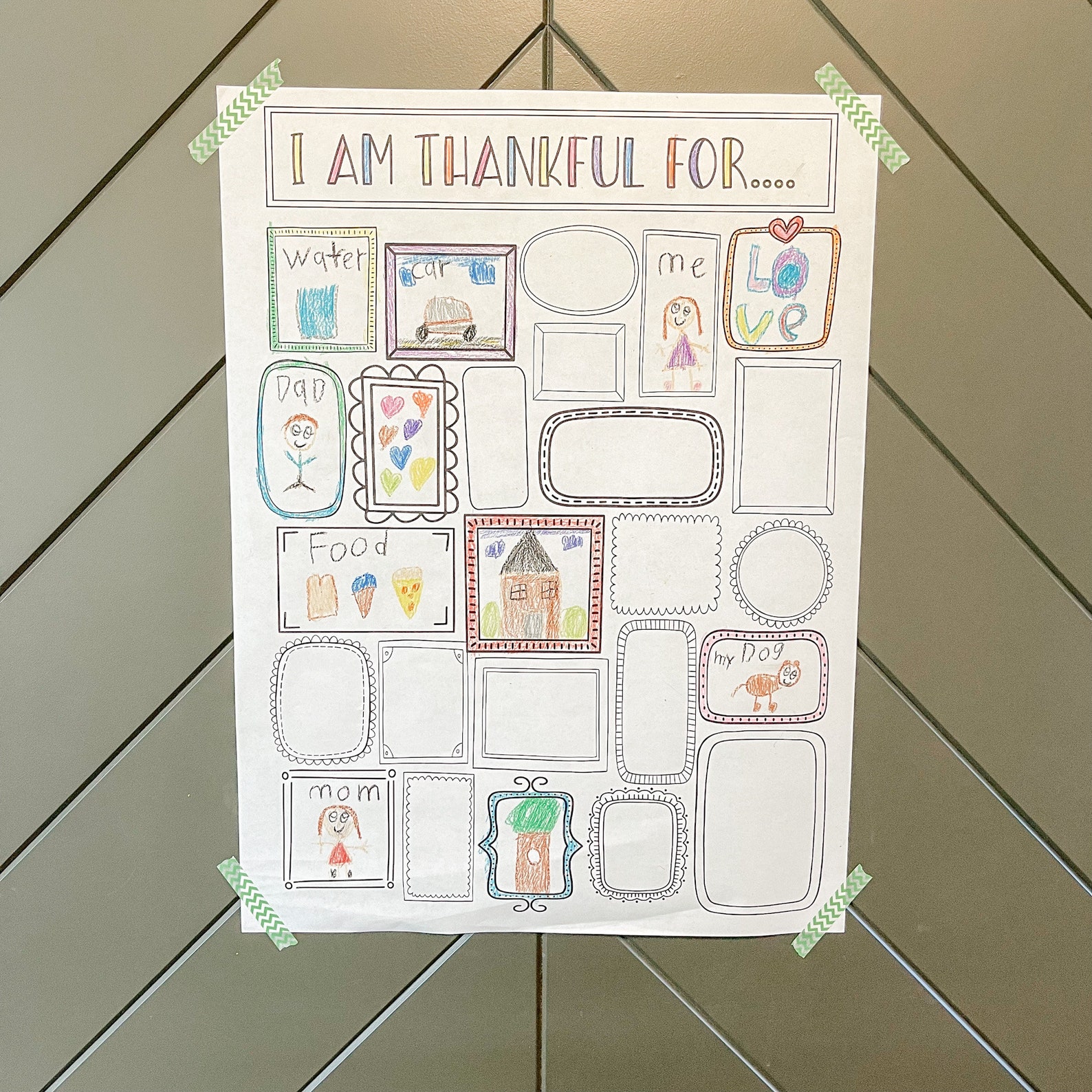 PRINTABLE I Am Thankful For... Poster, Thanksgiving Countdown Poster ...