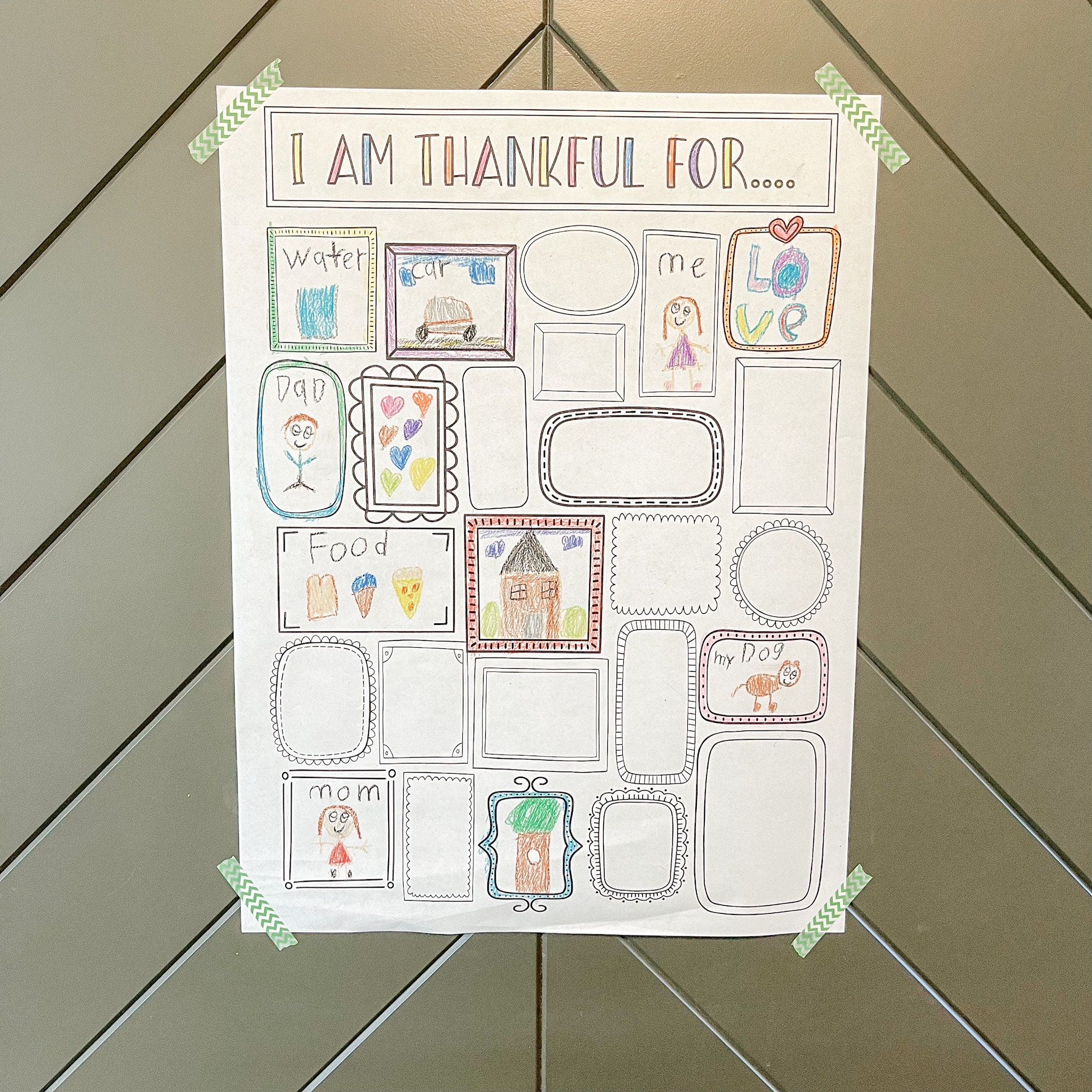 I Am Thankful For... Poster, Thanksgiving Countdown Poster, Thankful ...