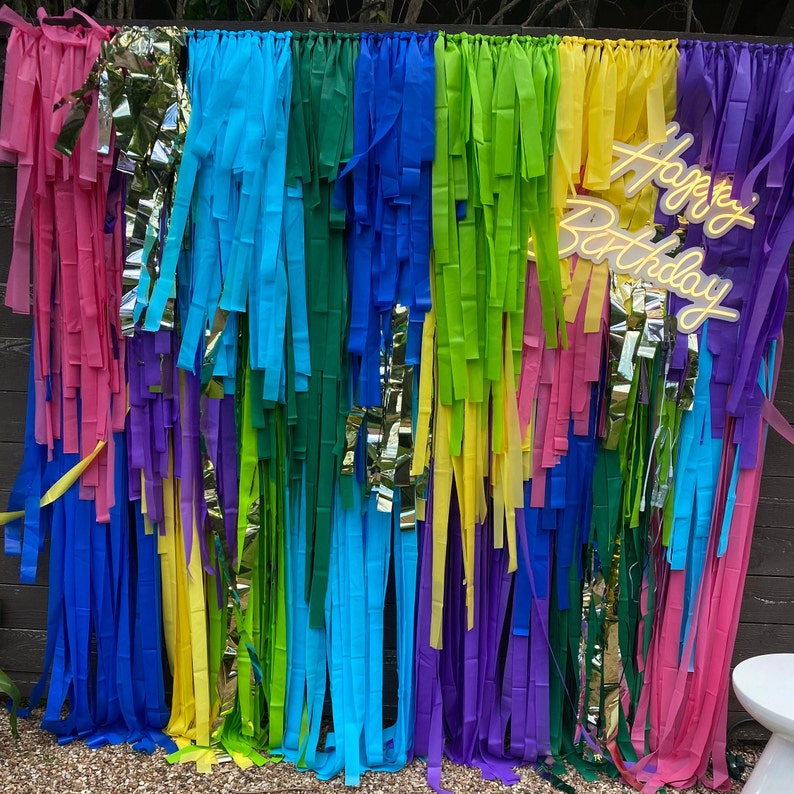 Custom Fringe Wall Backdrop, Fringe Backdrop One Piece, Streamer ...