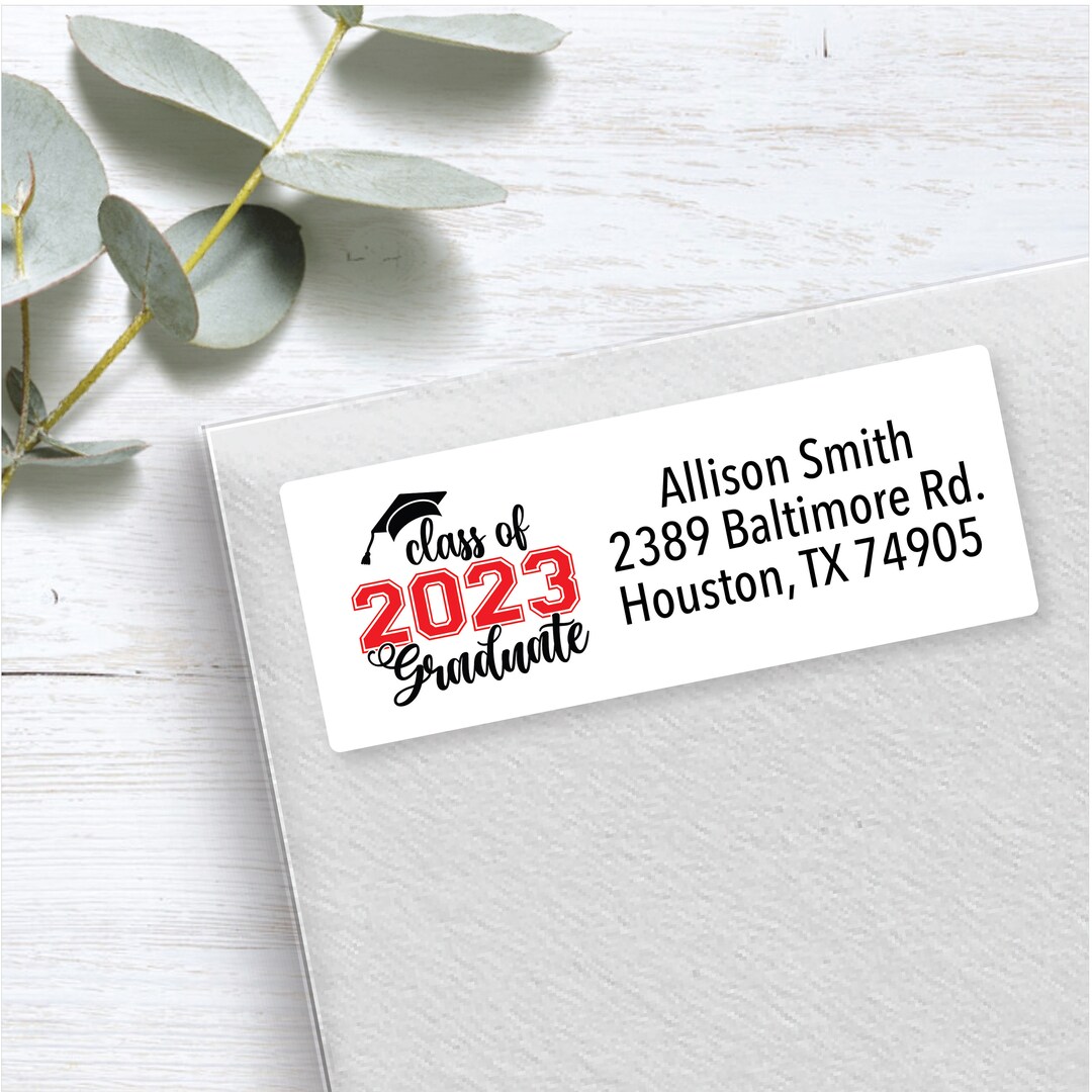 Custom Graduation Address Labels, Graduation Stickers, Address Stickers ...