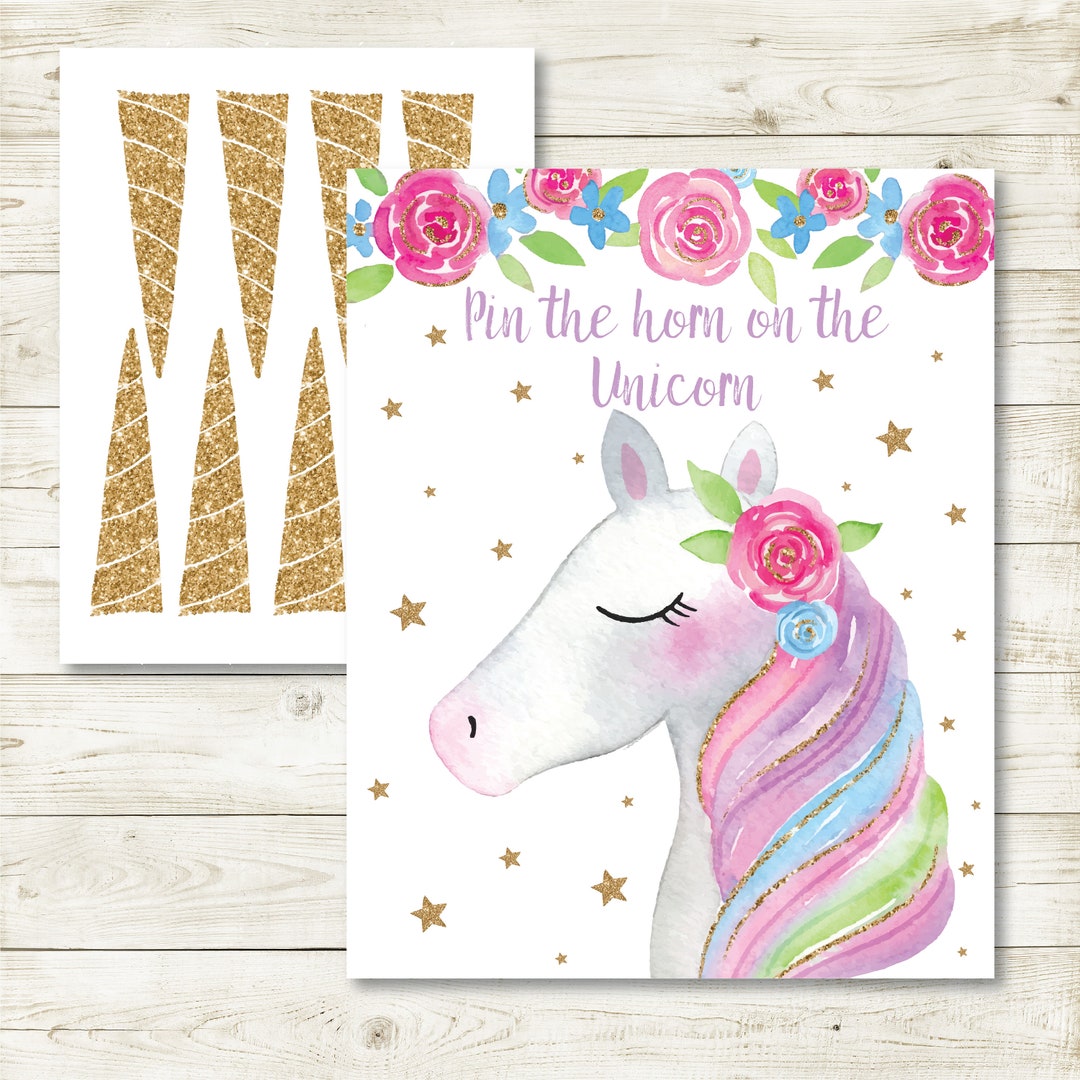 Unicorn Party Game Printable, Unicorn Happy Birthday Party, Unicorn ...