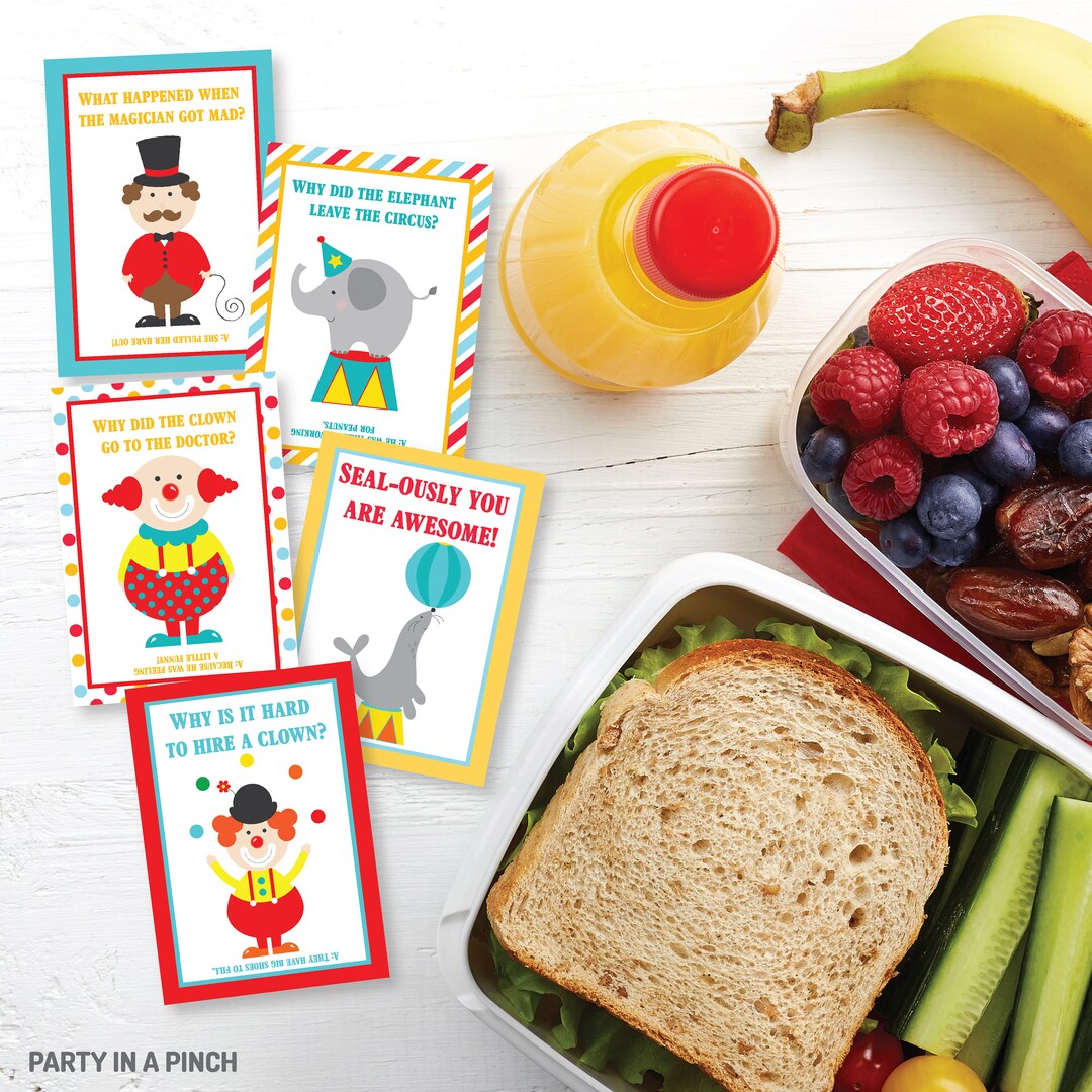 Lunchbox Notes, Lunchbox Jokes, Circus Lunchbox Notes, Circus Lunch ...