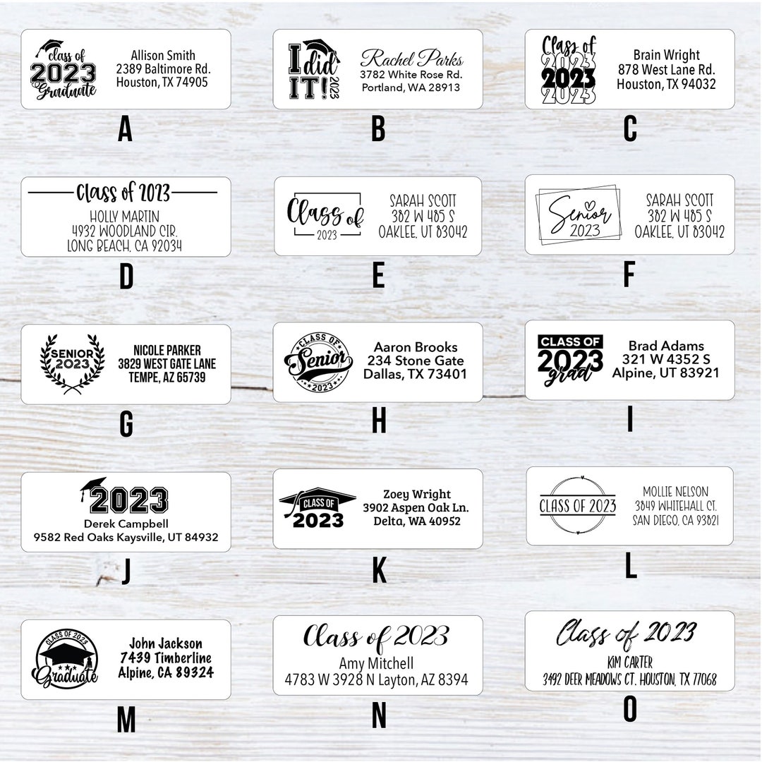 Graduation Address Labels, Graduation Stickers, Address Stickers ...