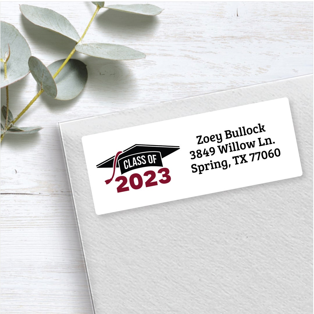 Custom Graduation Address Labels, Graduation Stickers, Address Stickers ...
