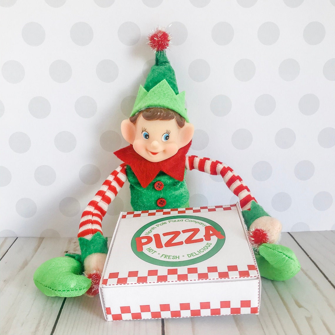 Christmas Elf Pizza Box, Elf Prop, Elf Pizza, Instant Download ...