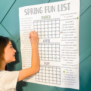 Spring Fun List, Countdown Poster, 2024, Spring Countdown, Spring ...