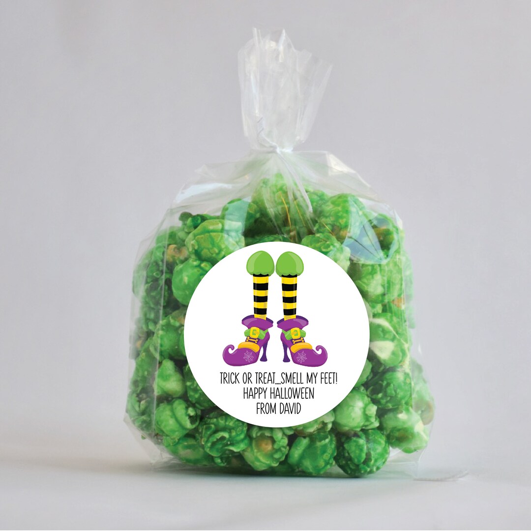 Witchy Feet Halloween Stickers, Smelly Feet Halloween Stickers ...