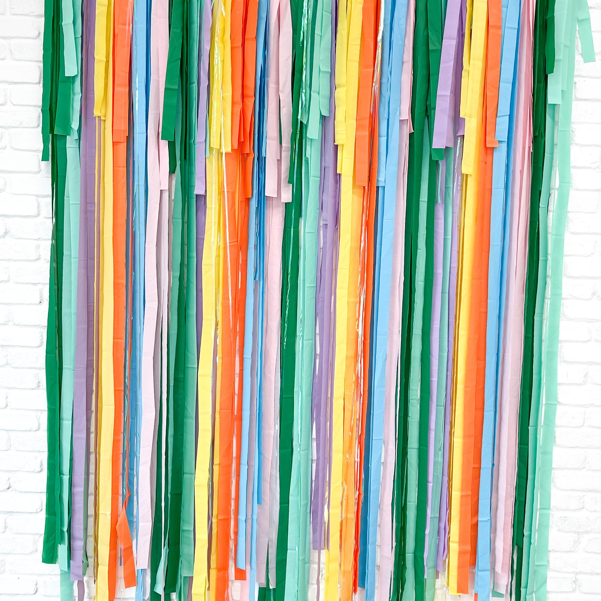 Fringe Backdrop, Spring Party, Streamer Backdrop, Bright Backdrop ...