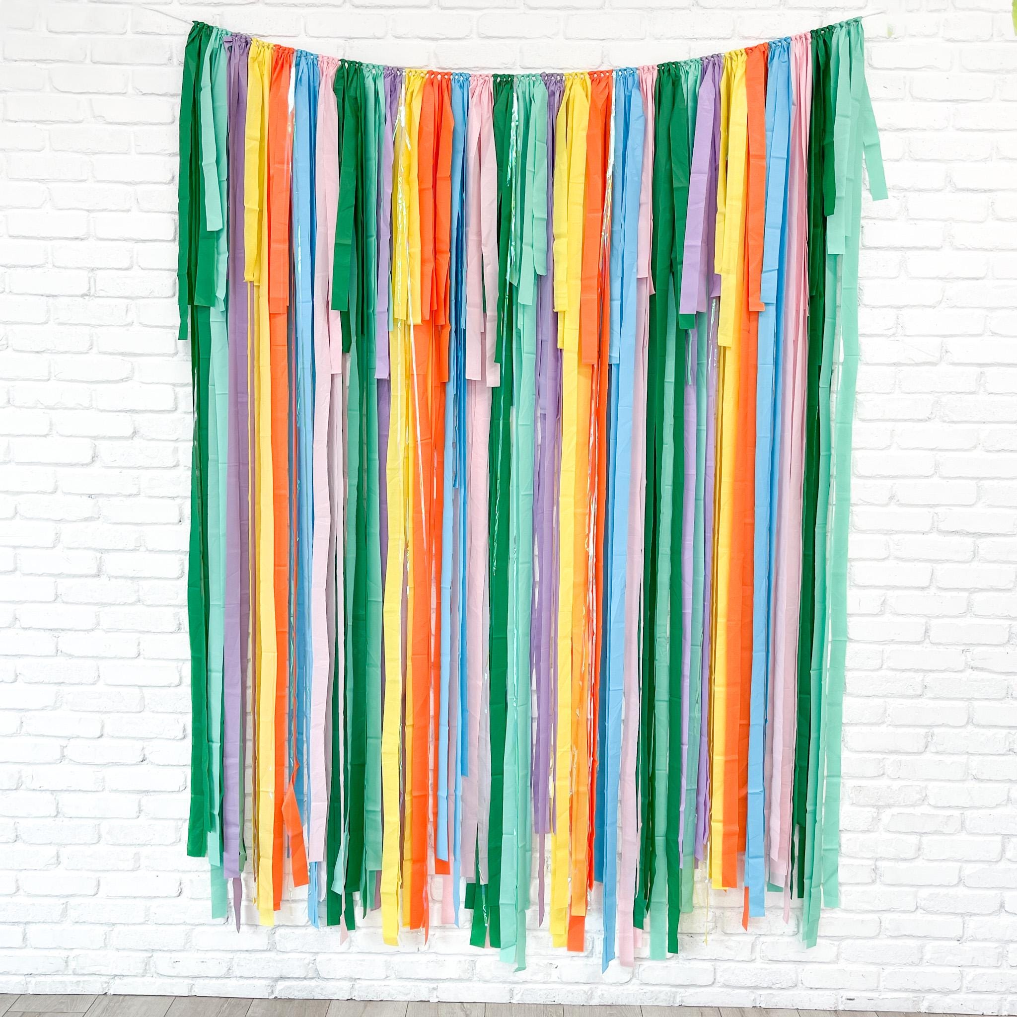 Fringe Backdrop, Spring Party, Streamer Backdrop, Bright Backdrop ...
