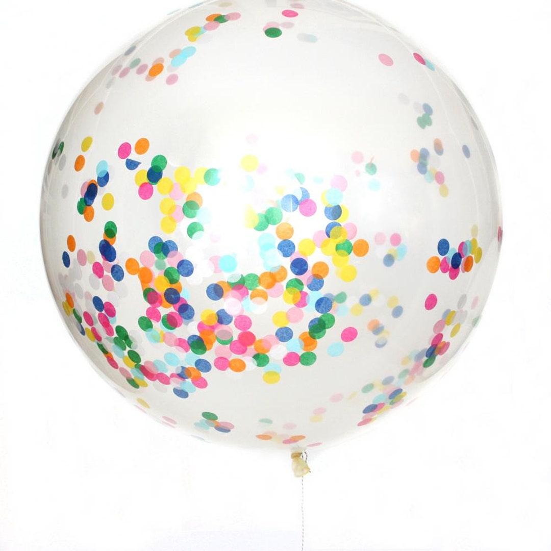 Happy Confetti Balloon, Confetti Balloon, 36 in Balloon, Giant Balloon ...
