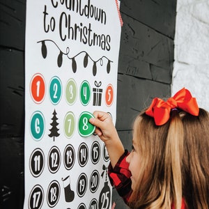 Christmas Countdown Poster and Stickers, Christmas Countdown, Christmas ...