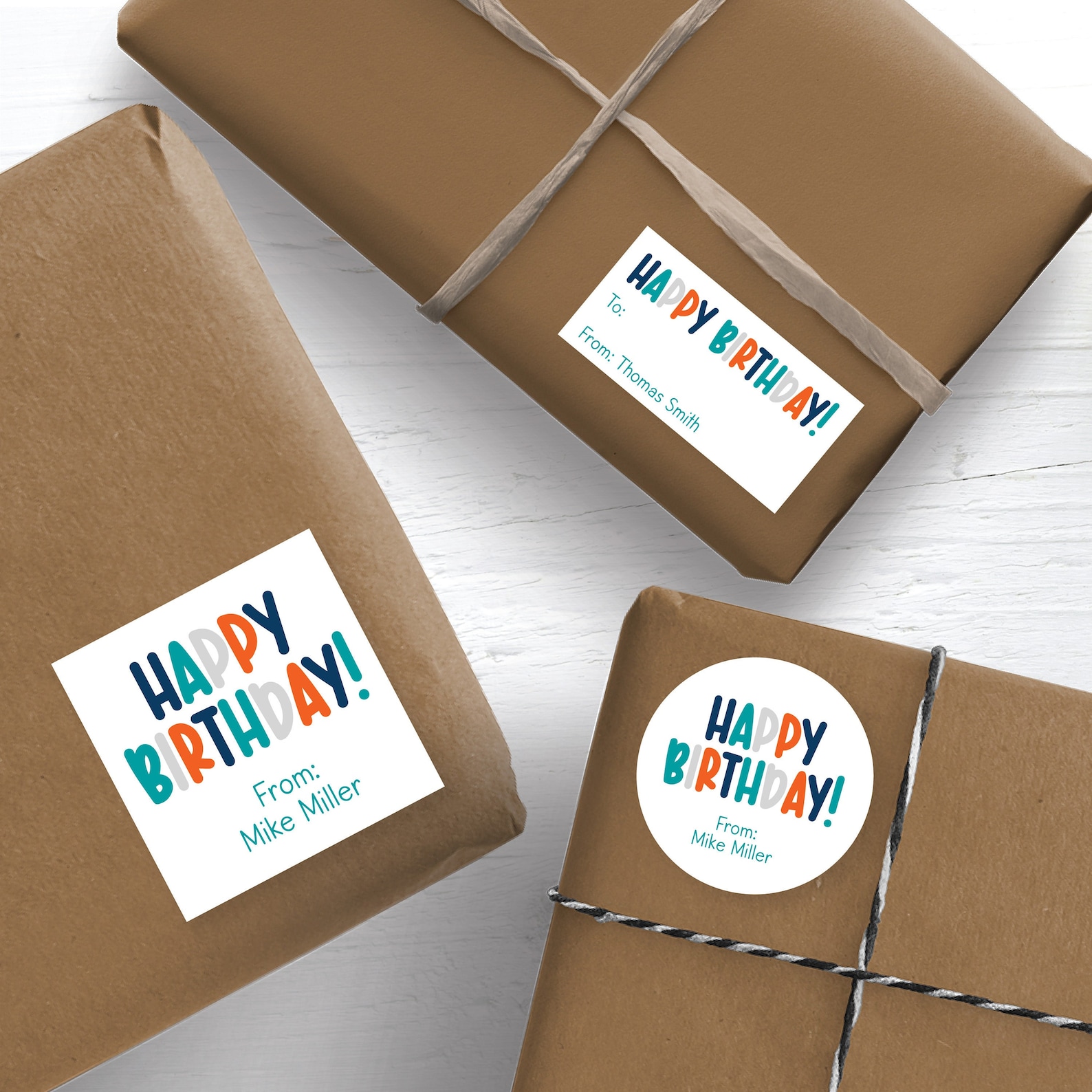 Happy Birthday Personalized Stickers, Happy Birthday Stickers, 2.5 ...