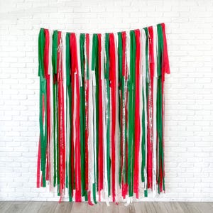 Classic Christmas Fringe Backdrop, Streamer Backdrop, Christmas ...