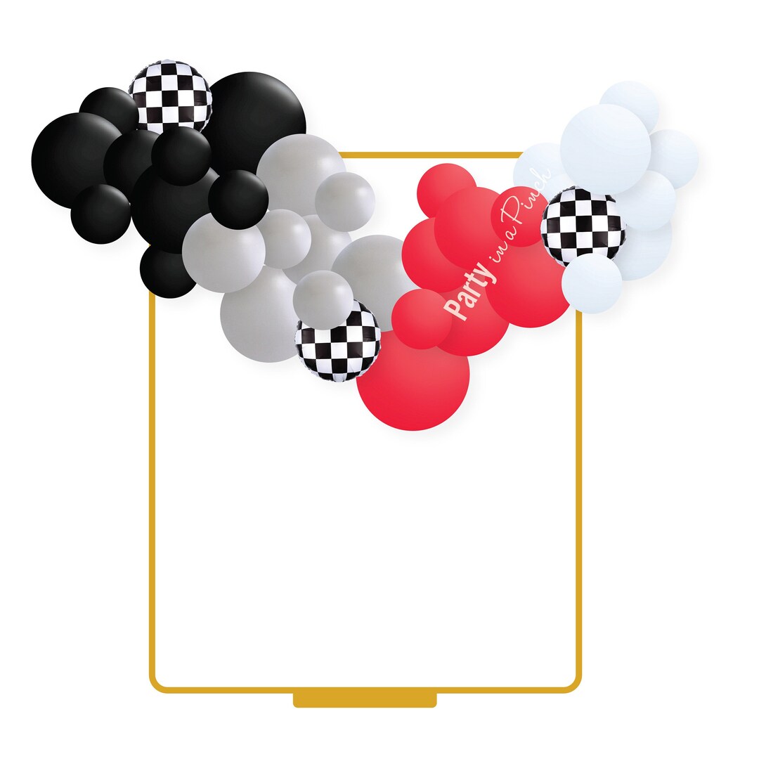 Race Car Balloon Garland Kit, DIY Balloon Garland, Balloon Garland ...