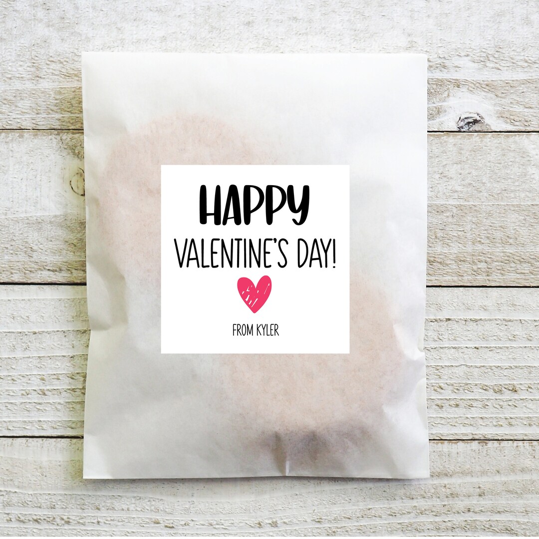 Valentine's Day Stickers, Simple Personalized Valentine Stickers ...