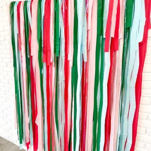 Holiday Fringe Backdrop, Streamer Backdrop, Christmas Backdrop, Holiday ...