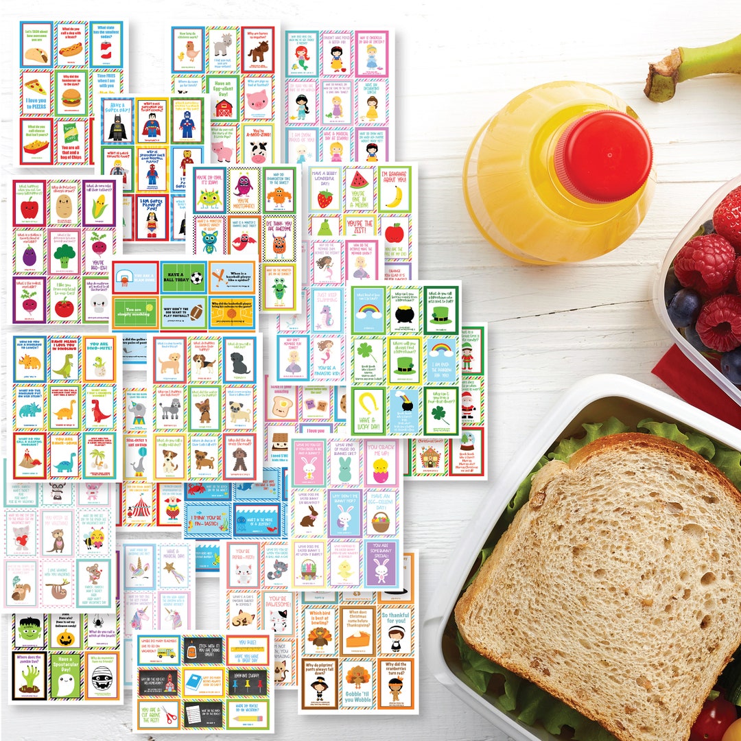Lunch Box Notes Mega Bundle, Lunch Box Jokes, Lunch Box Notes, Lunch ...