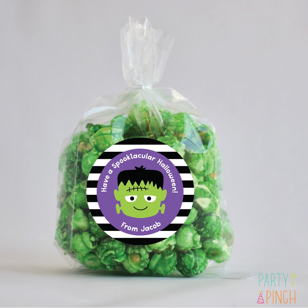 Frankenstein Halloween Favor Stickers, Halloween Stickers, Halloween ...